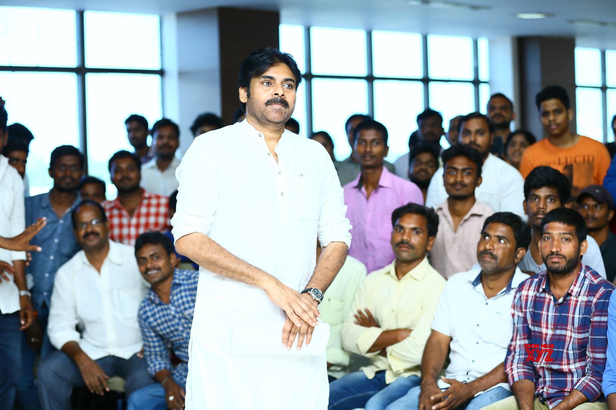 Janasena Chief Pawan Kalyan Interacts With Jaggampeta Janasainiks At Kakinada - Gallery - Social ...