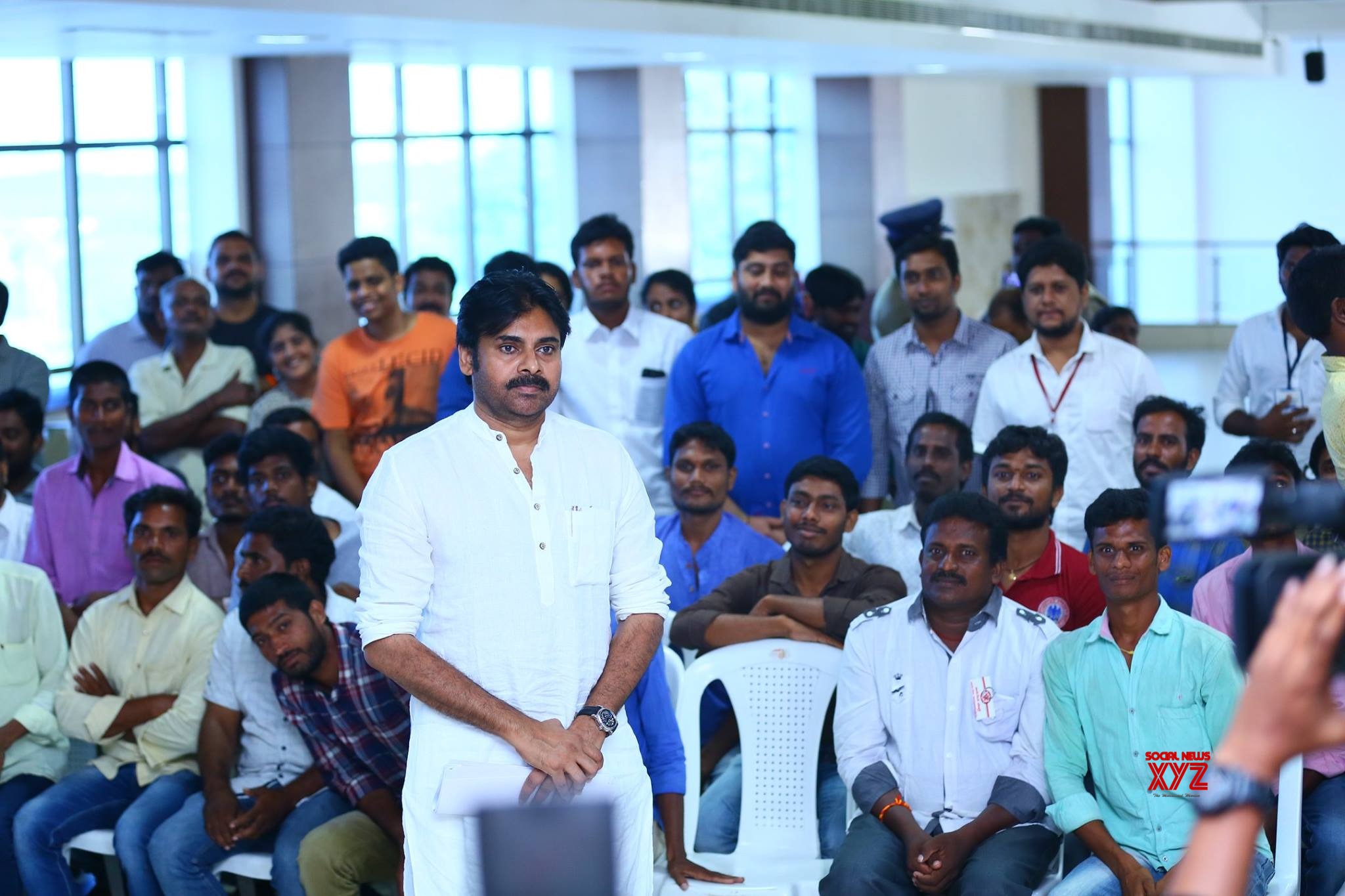 Janasena Chief Pawan Kalyan Interacts With Jaggampeta Janasainiks At Kakinada - Gallery - Social ...