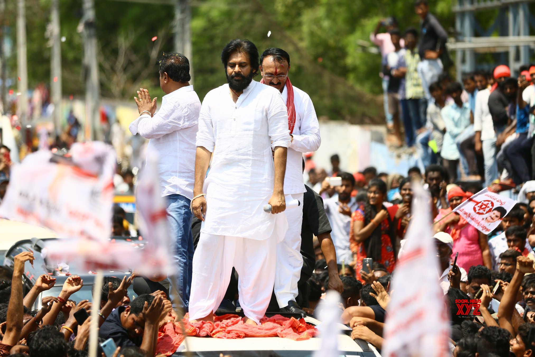 JanaSena Chief Pawan Kalyan Election Sankharavam In Guntur West ...