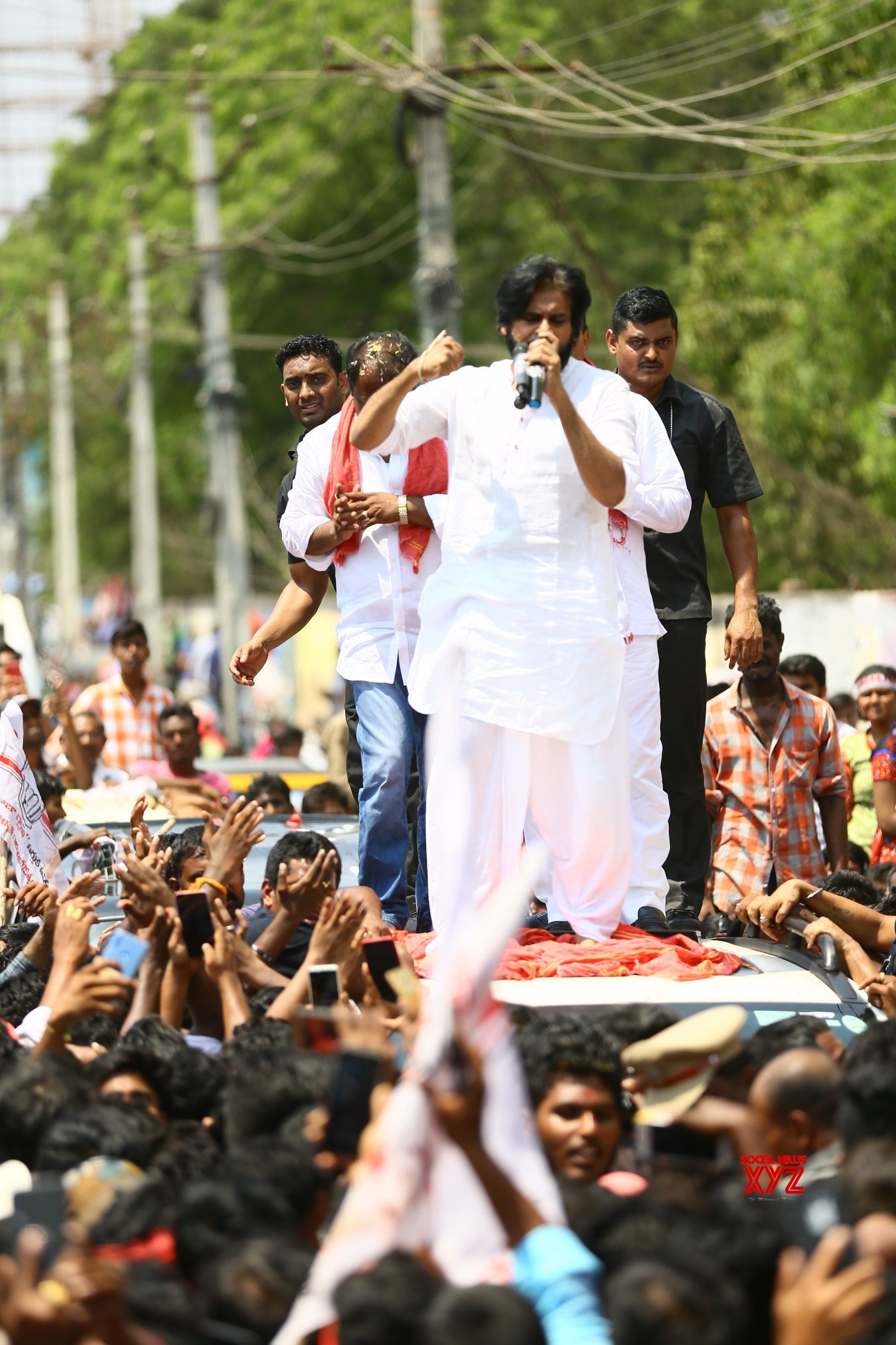 JanaSena Chief Pawan Kalyan Election Sankharavam In Guntur West ...