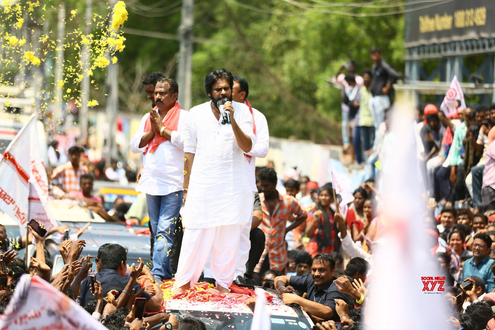 JanaSena Chief Pawan Kalyan Election Sankharavam In Guntur West ...
