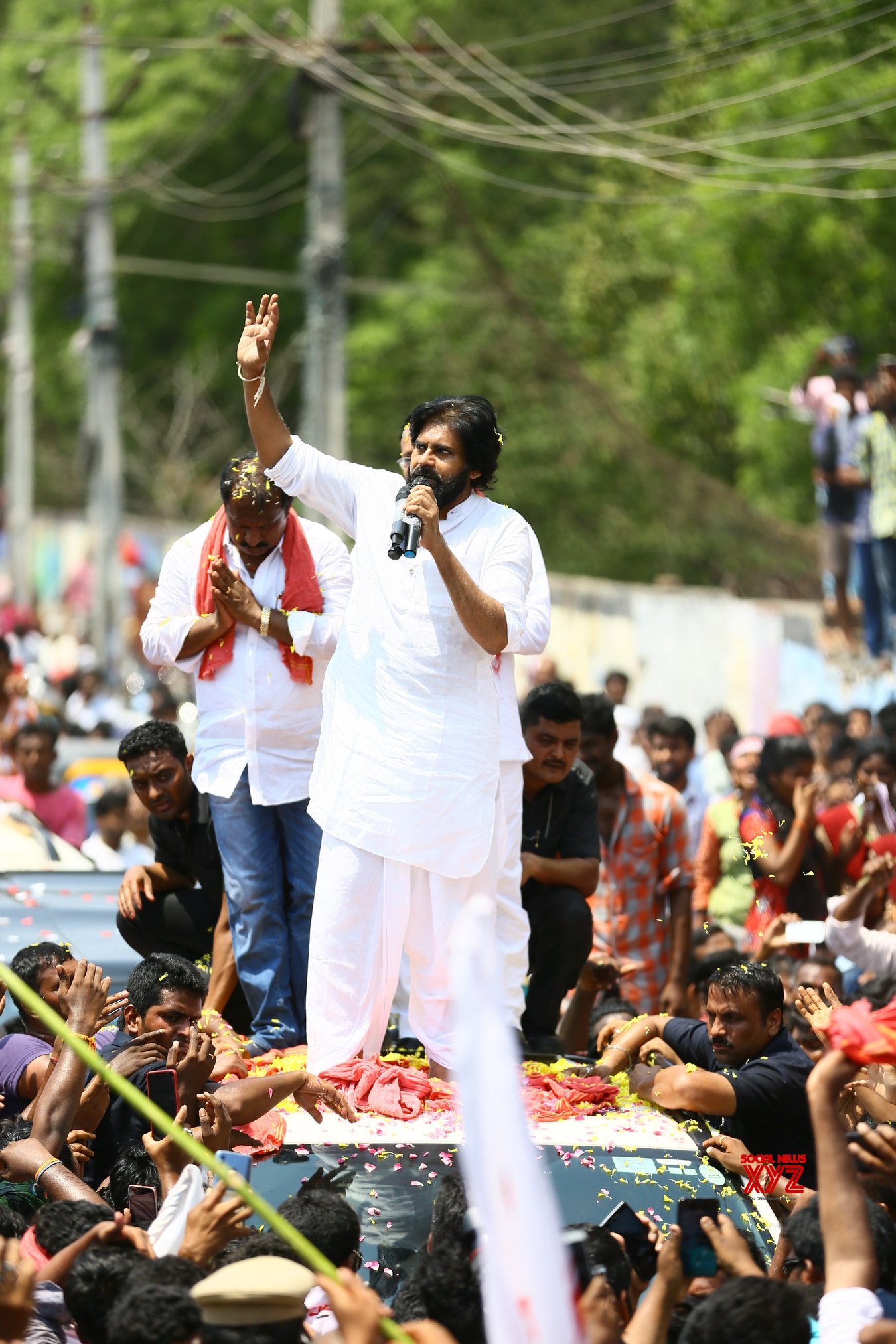 JanaSena Chief Pawan Kalyan Election Sankharavam In Guntur West ...