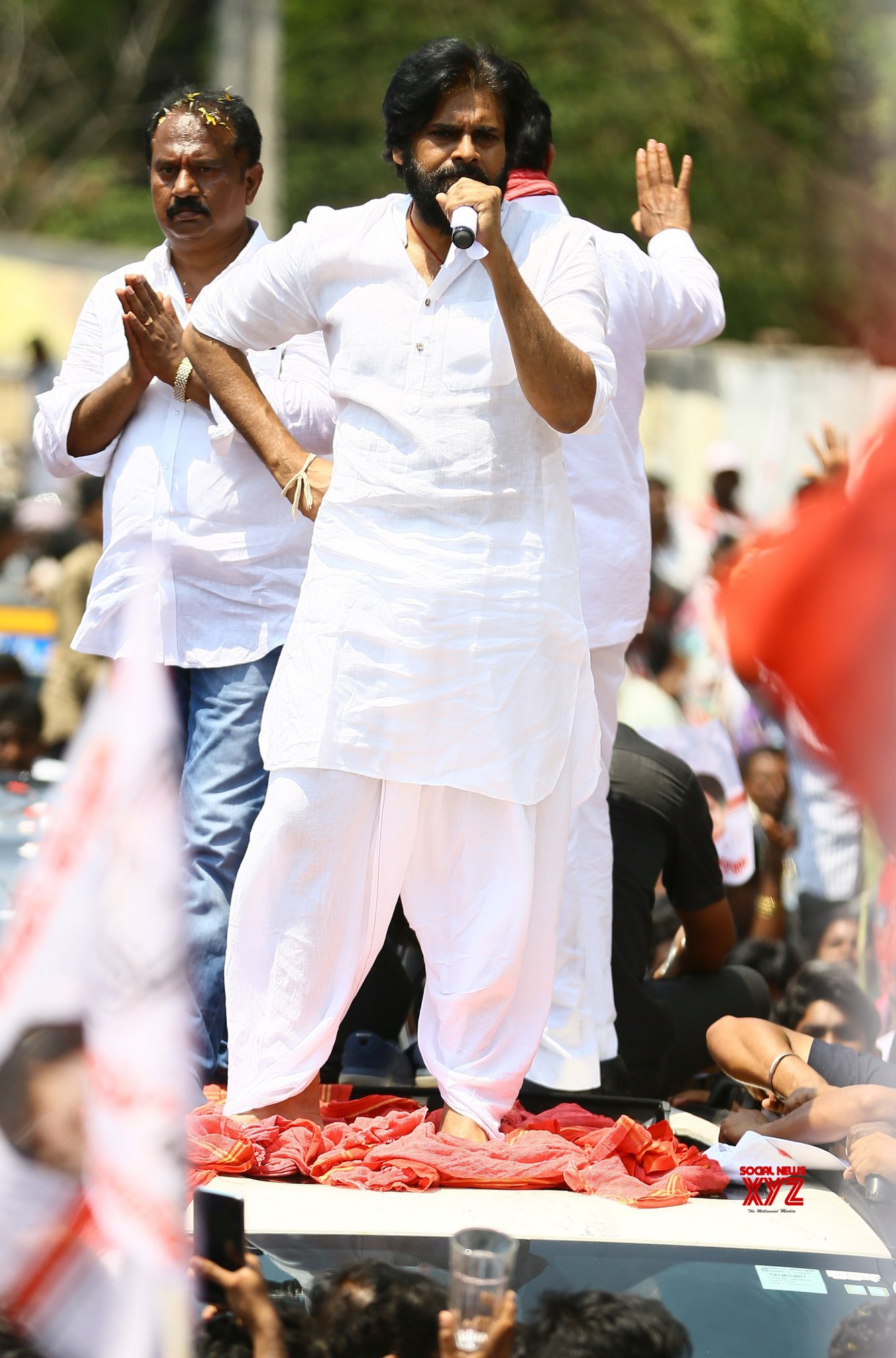 JanaSena Chief Pawan Kalyan Election Sankharavam In Guntur West ...