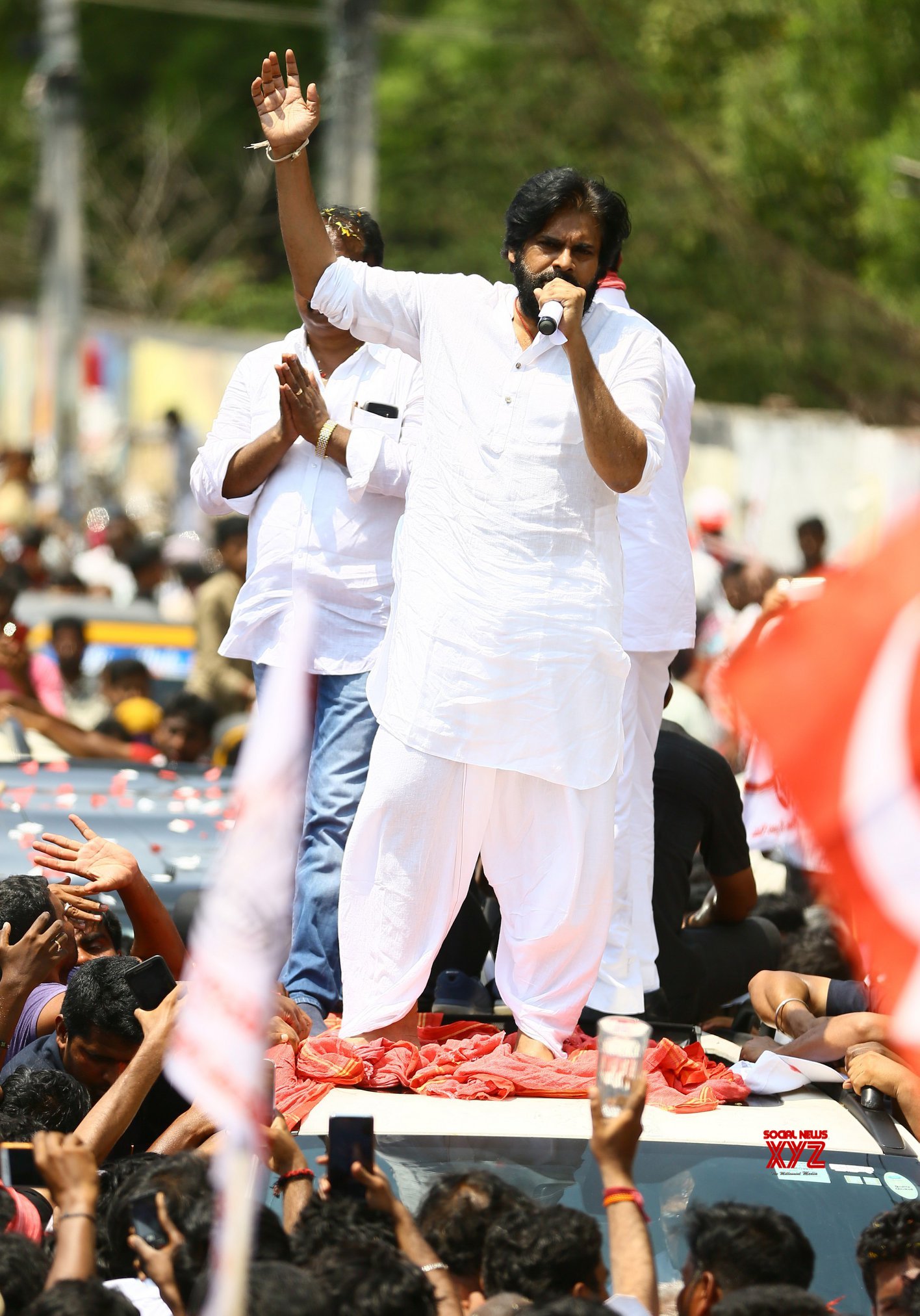JanaSena Chief Pawan Kalyan Election Sankharavam In Guntur West ...