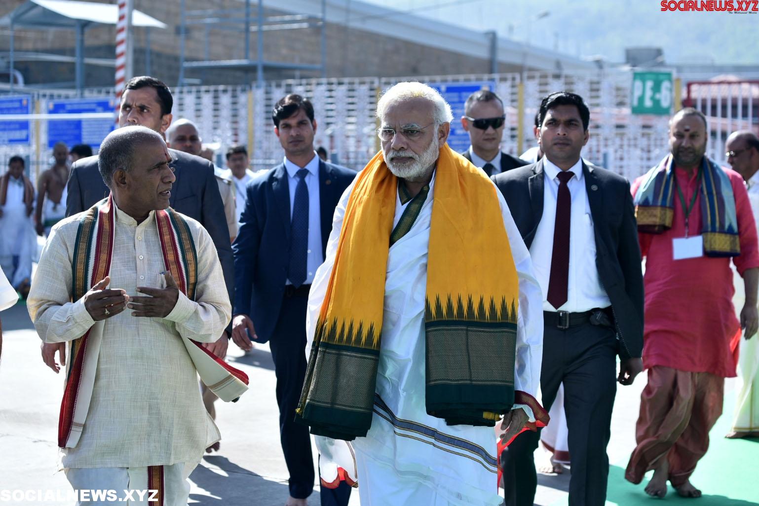 Tirupati: Modi visits Sri Venkateswara Swamy Temple - Social News XYZ