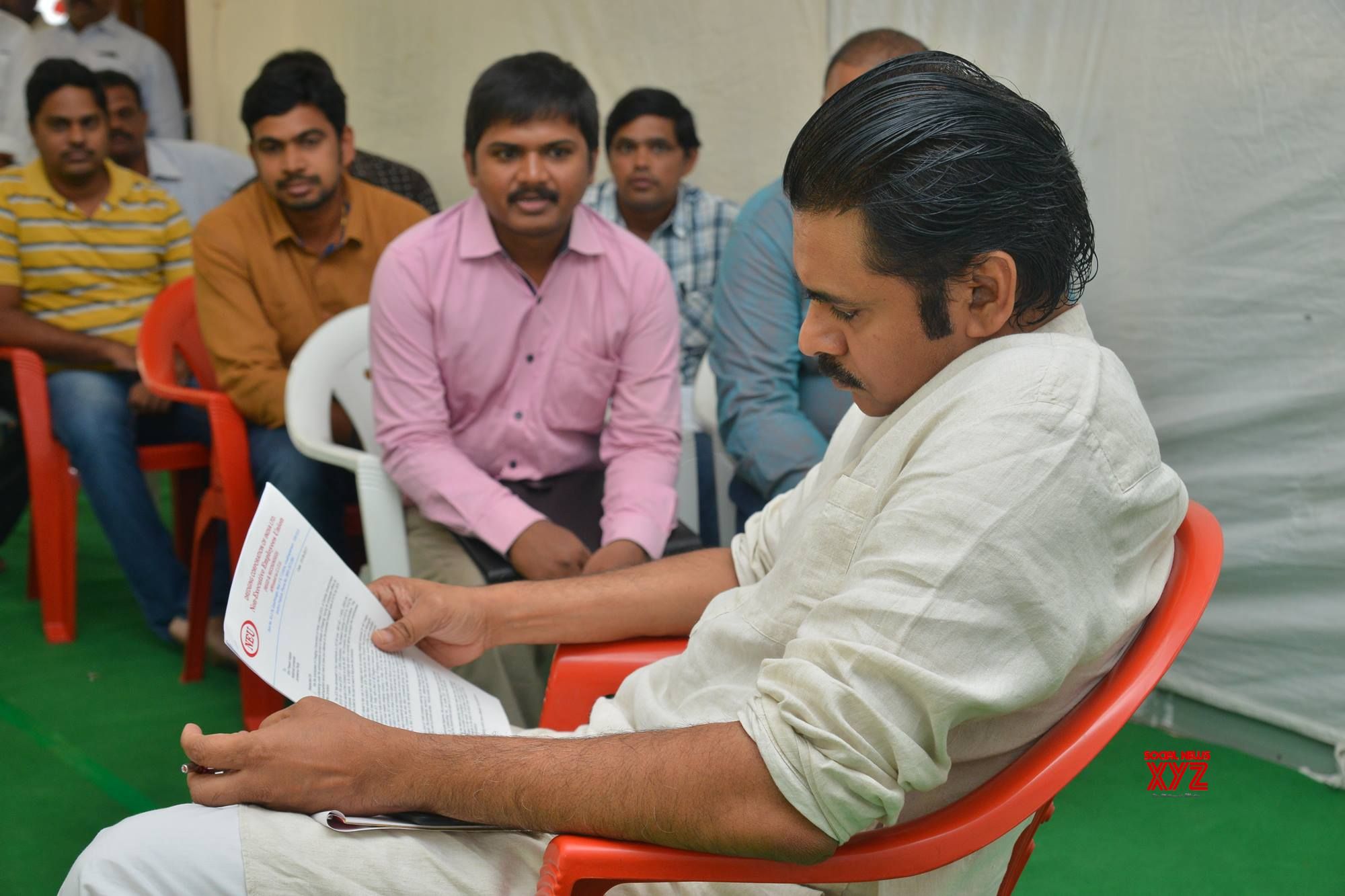 Janasena Party Chief Pawan Kalyan Meet With Dredging Corporation of India Employees Gallery ...