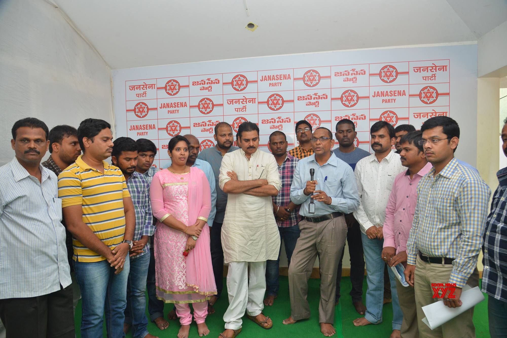 Janasena Party Chief Pawan Kalyan Meet With Dredging Corporation of India Employees Gallery ...