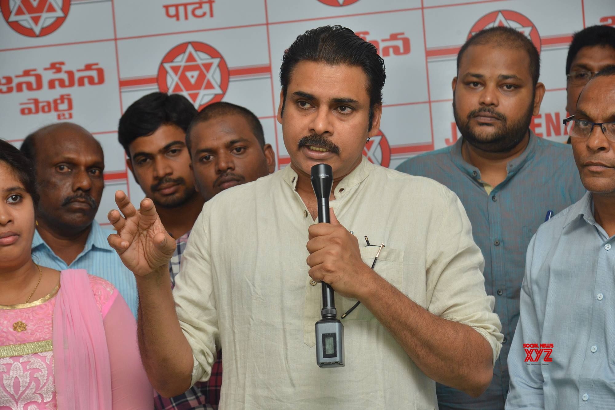 Janasena Party Chief Pawan Kalyan Meet With Dredging Corporation of India Employees Gallery ...