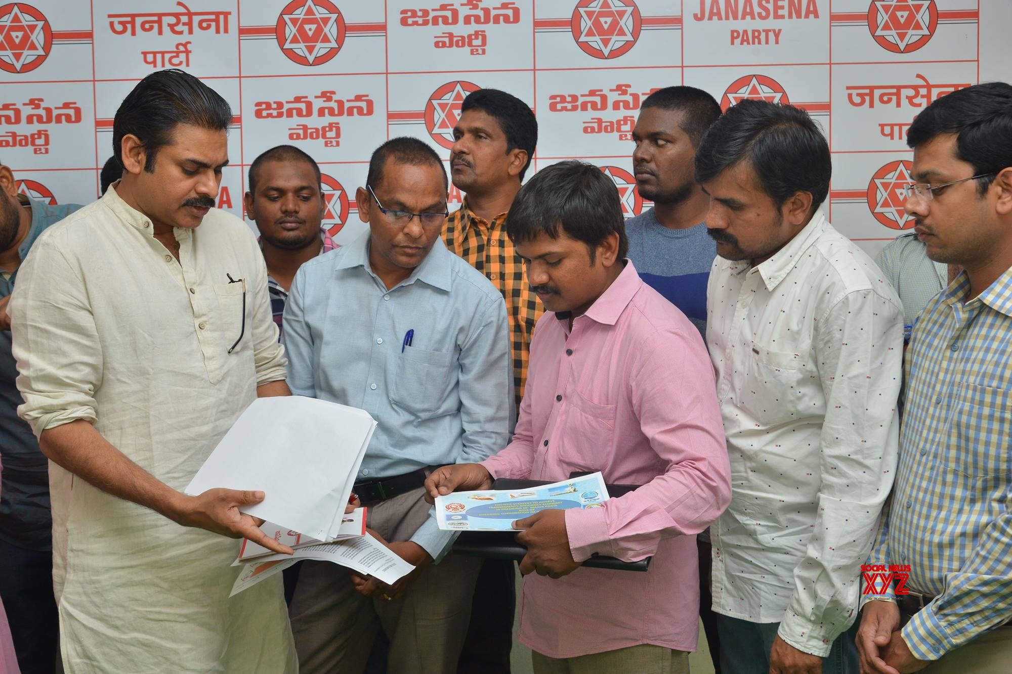 Janasena Party Chief Pawan Kalyan Meet With Dredging Corporation of India Employees Gallery ...