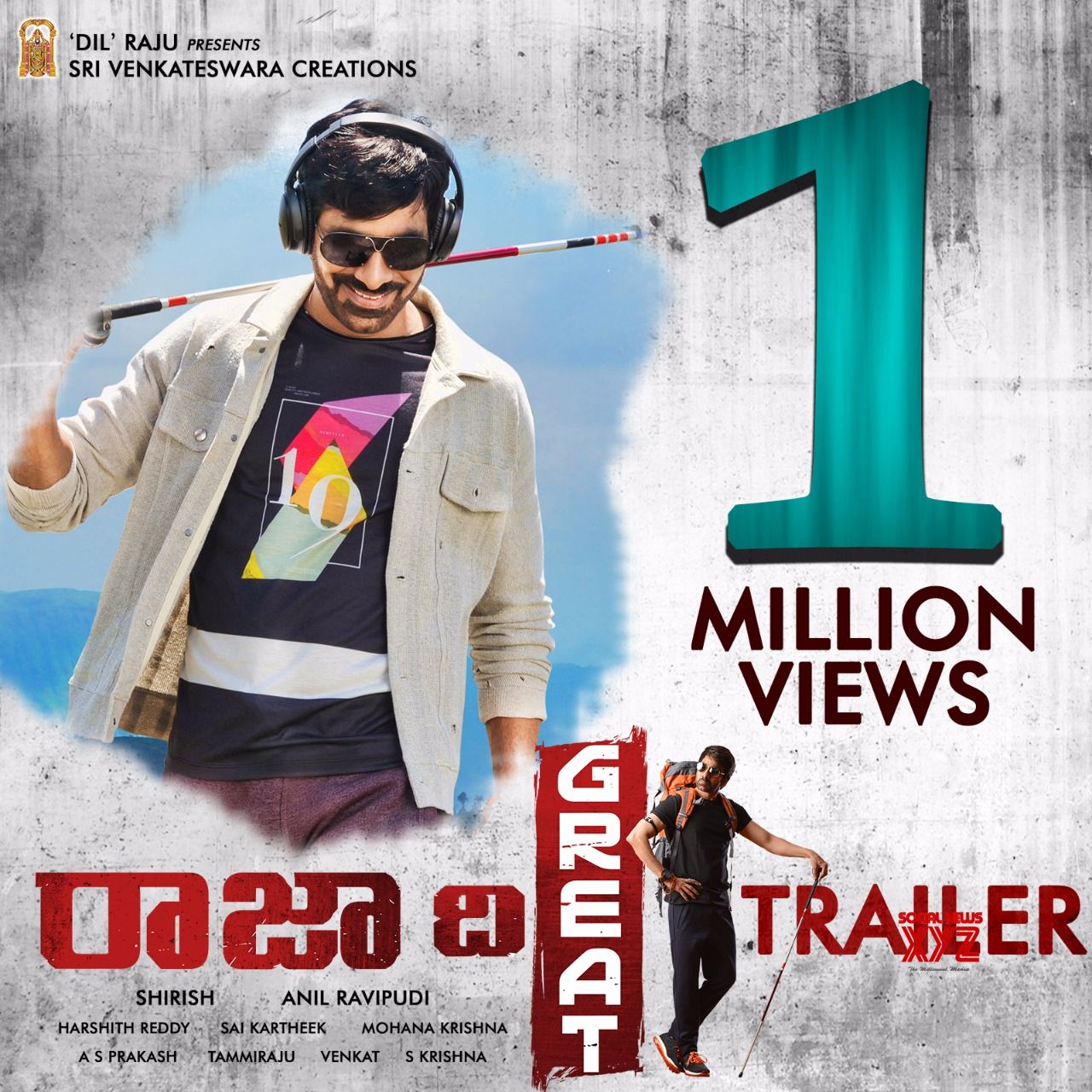 Mass Maharaj Ravi Teja' Raja The Great Trailer Surpasses 1 Million Mark ...