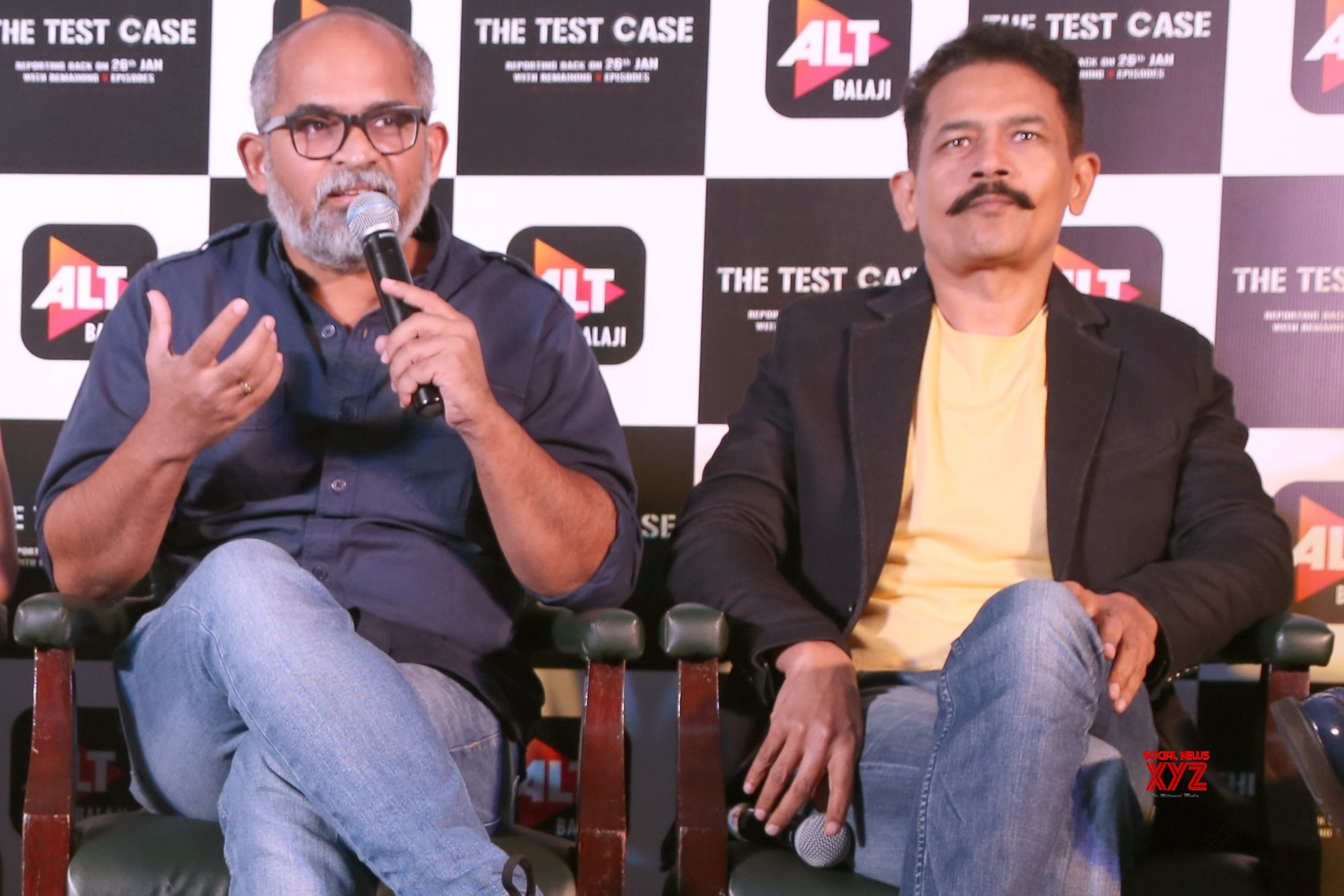 New Delhi: Promotion of web series "The Test Case" Vinay Waikul, Nimrat ...