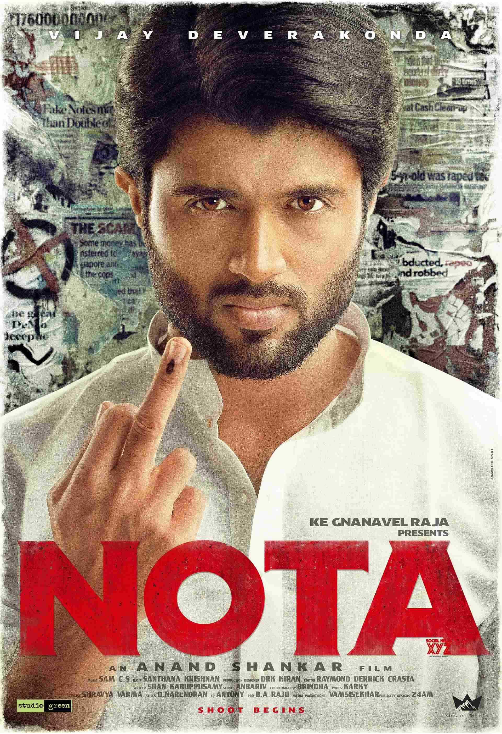 Vijay Devarakonda And Gnanavelraja's "NOTA" Movie Telugu First Look ...