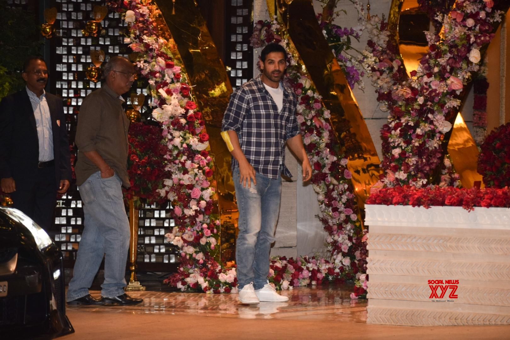 Mumbai: John Abraham at Engagement party of Akash Ambani, Shloka # ...