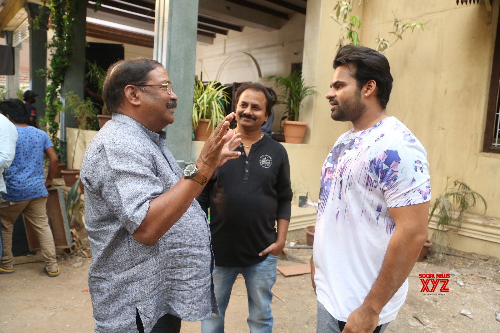 Sai Dharam Tej, Director Karunakaran And K.S Rama Rao Movie Stills ...