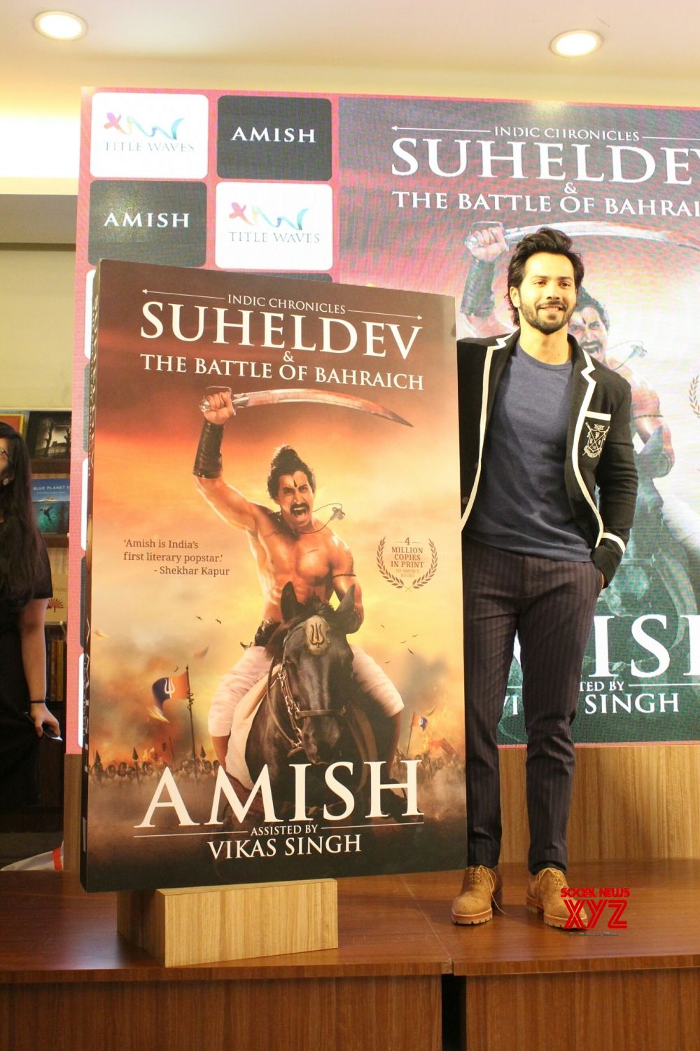 Mumbai: Varun Dhawan at launch of Amish's book "Suhaldev" #Gallery - Social News XYZ