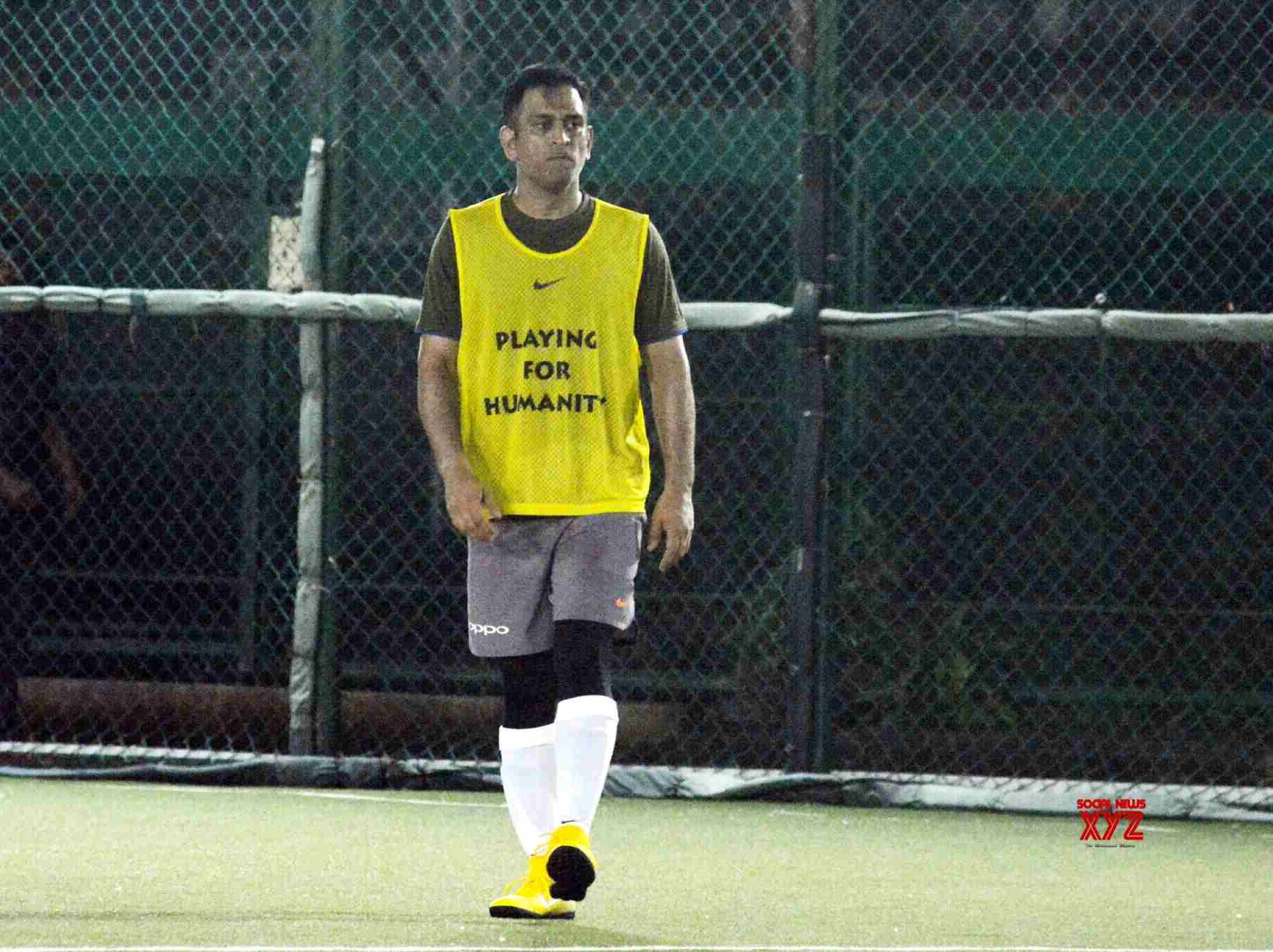 Mumbai: MS Dhoni during a football match #Gallery - Social News XYZ