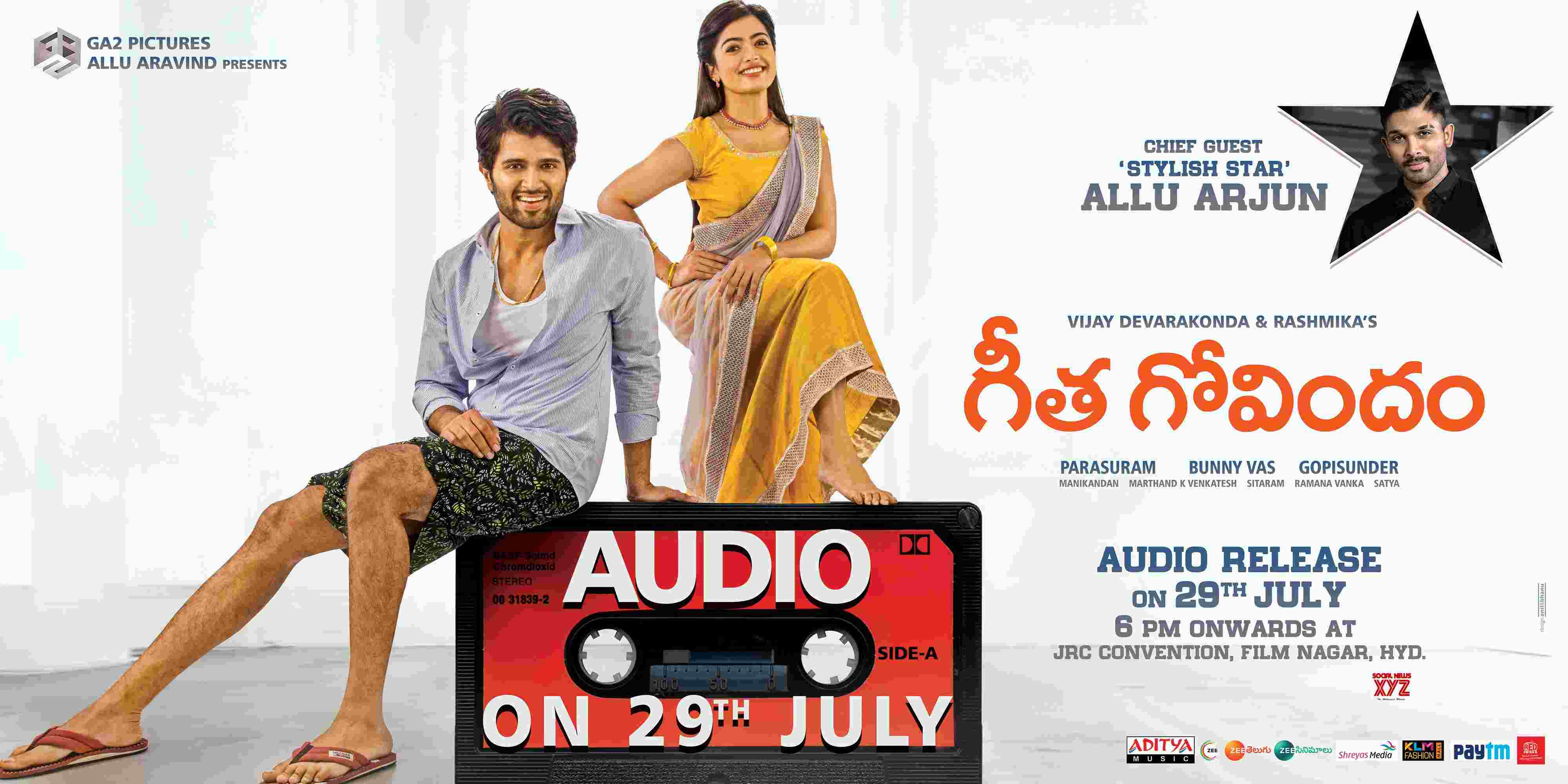 Geetha Govindam Movie Audio HD Poster - Social News XYZ