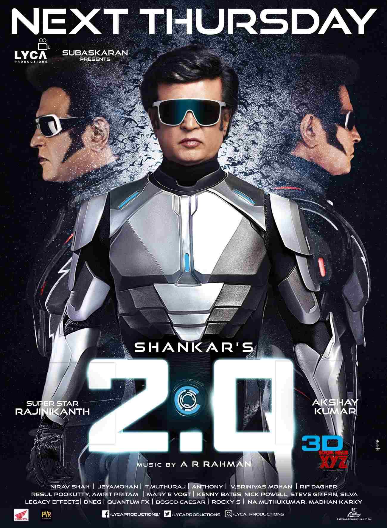 2.0 Movie From Next Thursday Posters - Social News XYZ