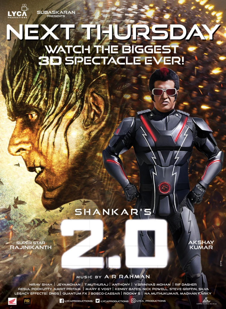 2.0 Movie Biggest 3D Spectacle Ever HD Posters - Social News XYZ