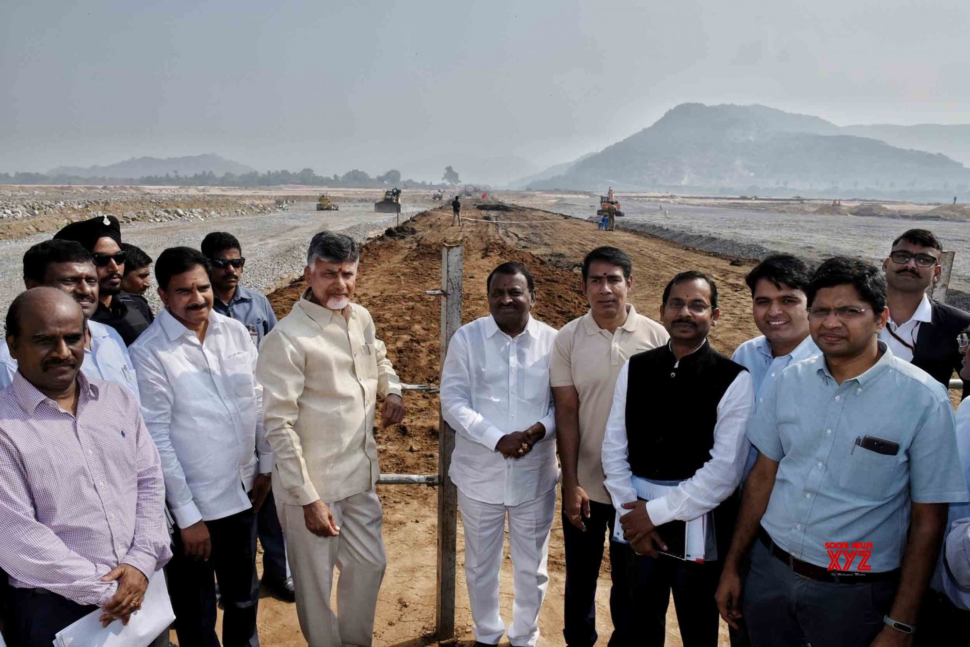 Godavari (Andhra Pradesh): Chandrababu Naidu at Polavaram project site ...