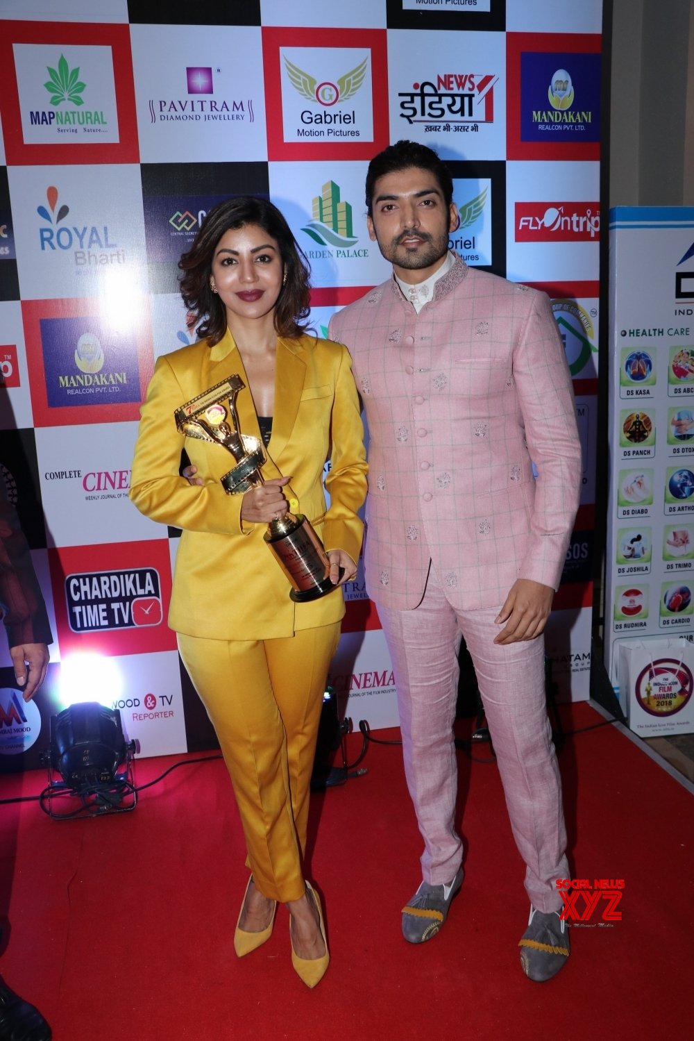 Mumbai: 7th TIIFA awards 2018 - Gurmeet Choudhary and Debolina Banerjee ...