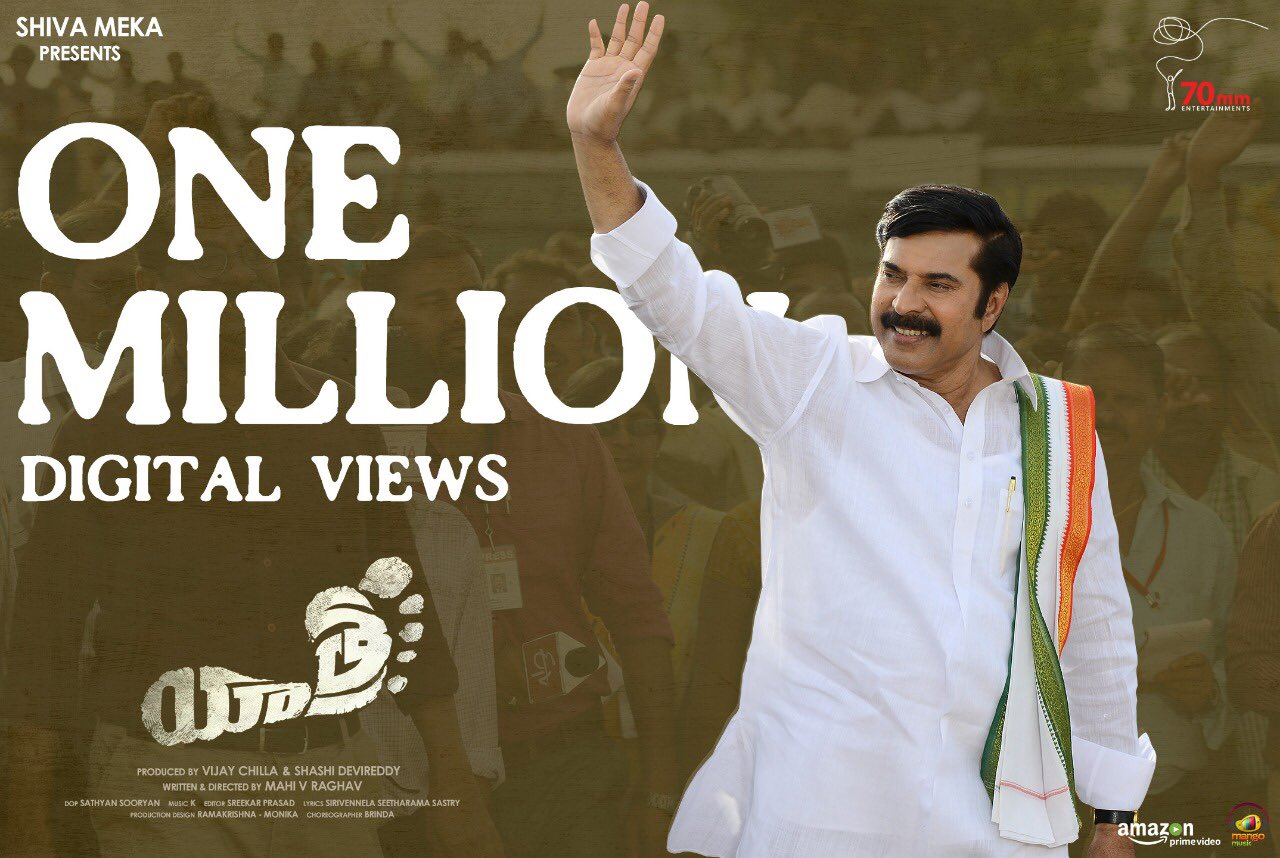 Yatra Movie Trailer Gets One Million Digital Views - Social News XYZ