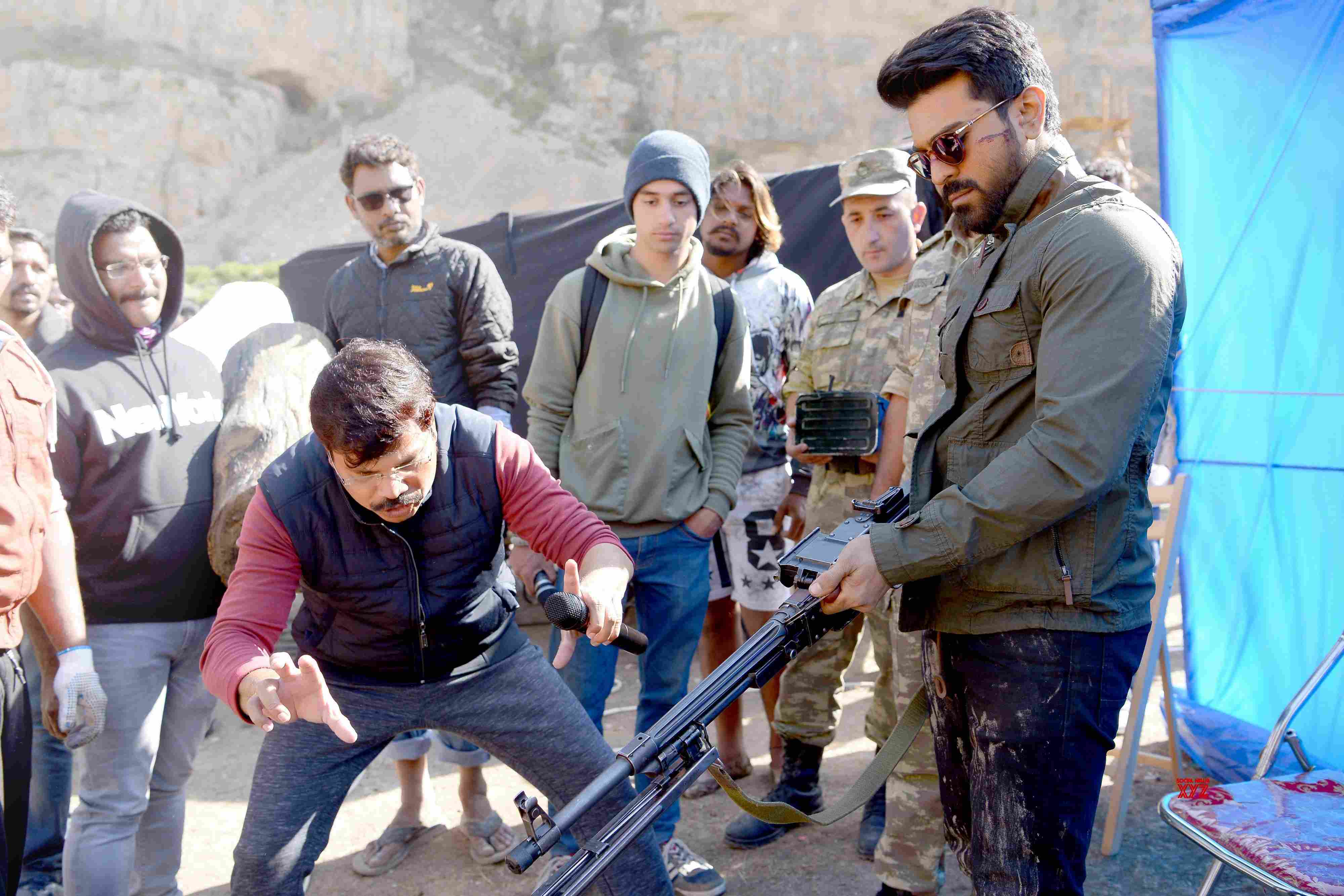 Ram Charan And Boyapati Srinu HD Working Stills From Vinaya Vidheya ...