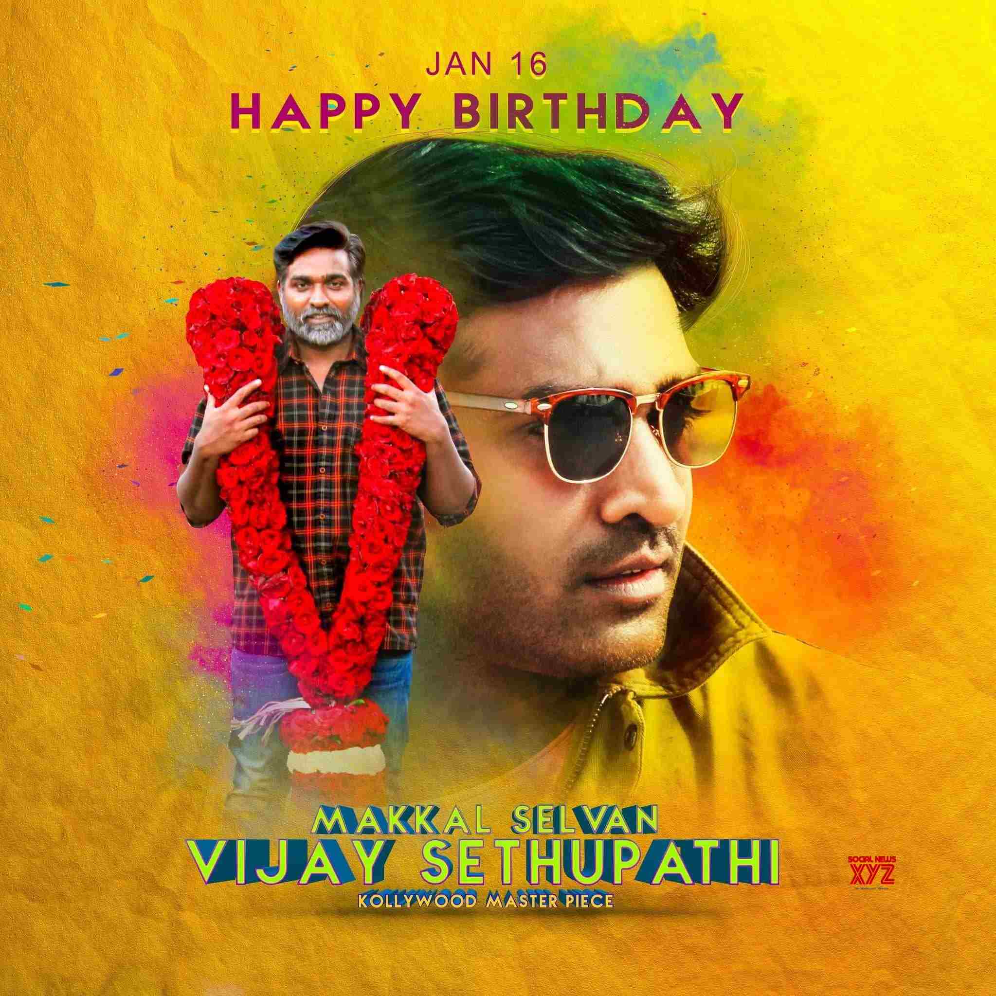 Vijay Sethupathi Birthday Posters - Social News XYZ