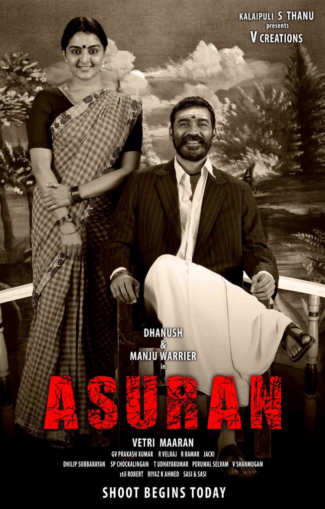 Dhanush And Vetri Maaran's Asuran Movie Shooting Begins Today Poster ...