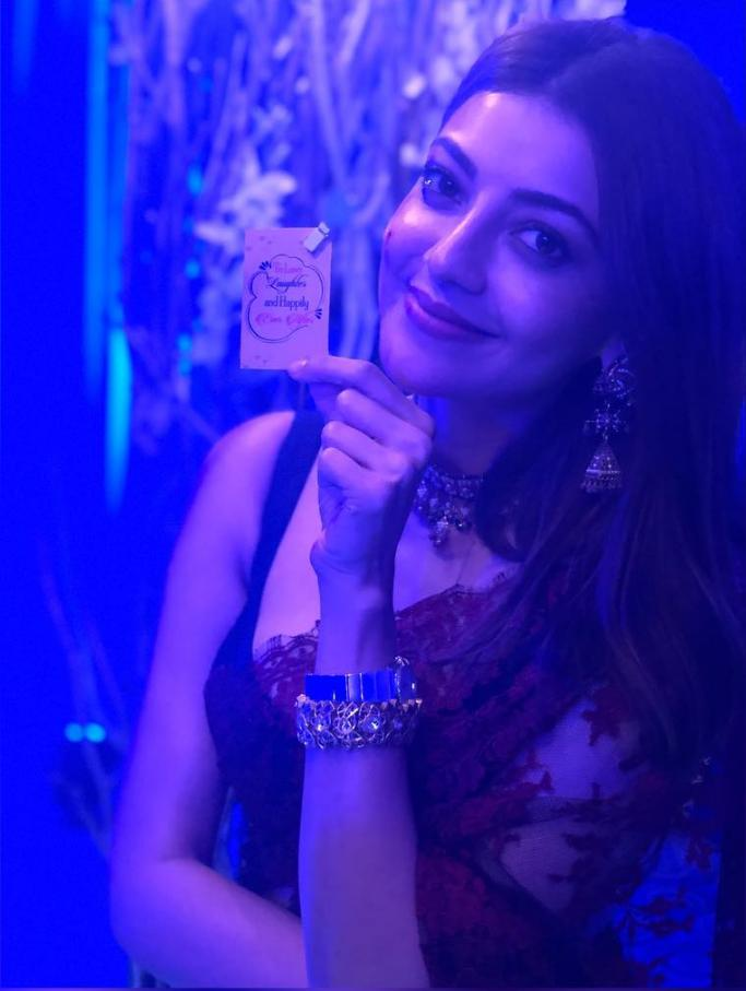 Actress Kajal Aggarwal Stills From Friends Wedding Bash - Social News XYZ