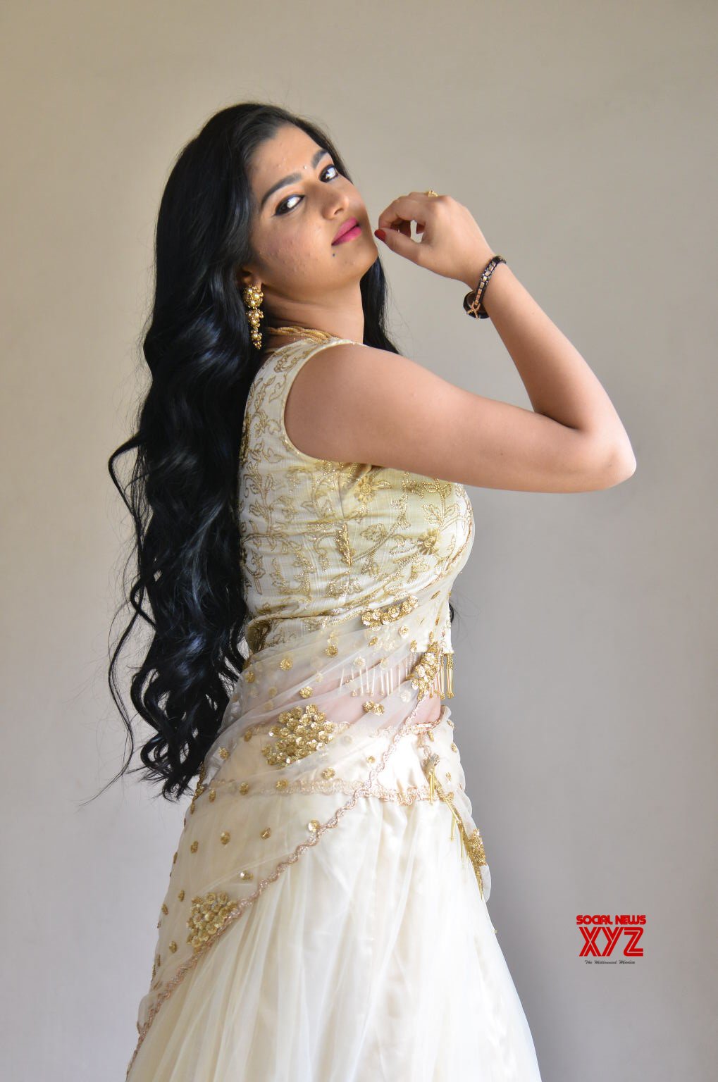 Actress Akshitha Stills From Prasnistha Movie Pre Release Press Meet ...