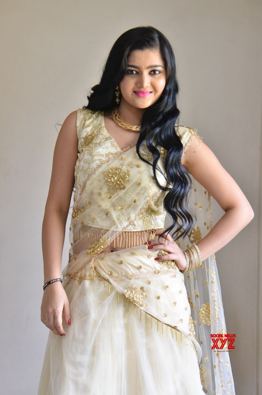 Actress Akshitha Stills From Prasnistha Movie Pre Release Press Meet ...
