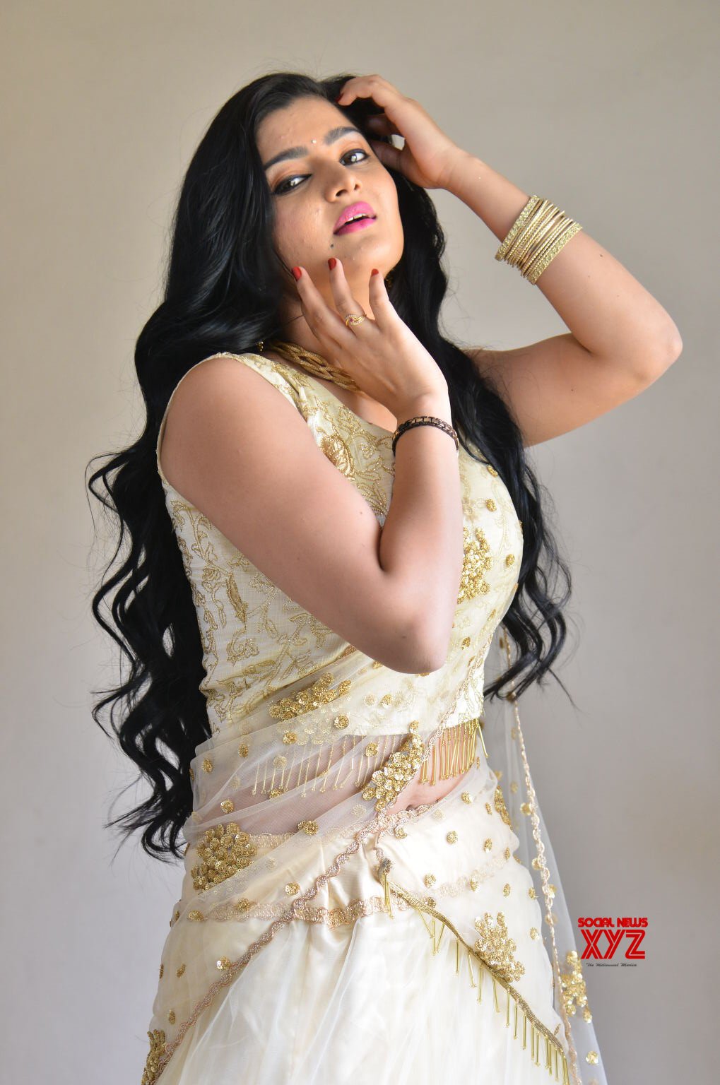 Actress Akshitha Stills From Prasnistha Movie Pre Release Press Meet ...