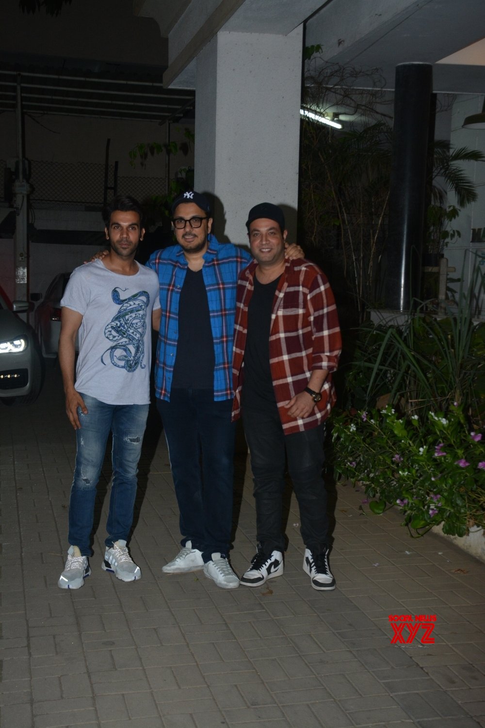 Mumbai: Rajkummar Rao, Varun Sharma, Dinesh Vijan seen at Bandra # ...