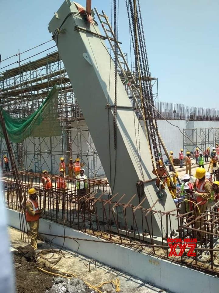 Andhra Pradesh Secretariat Building First Grid Erected Stills - Social ...