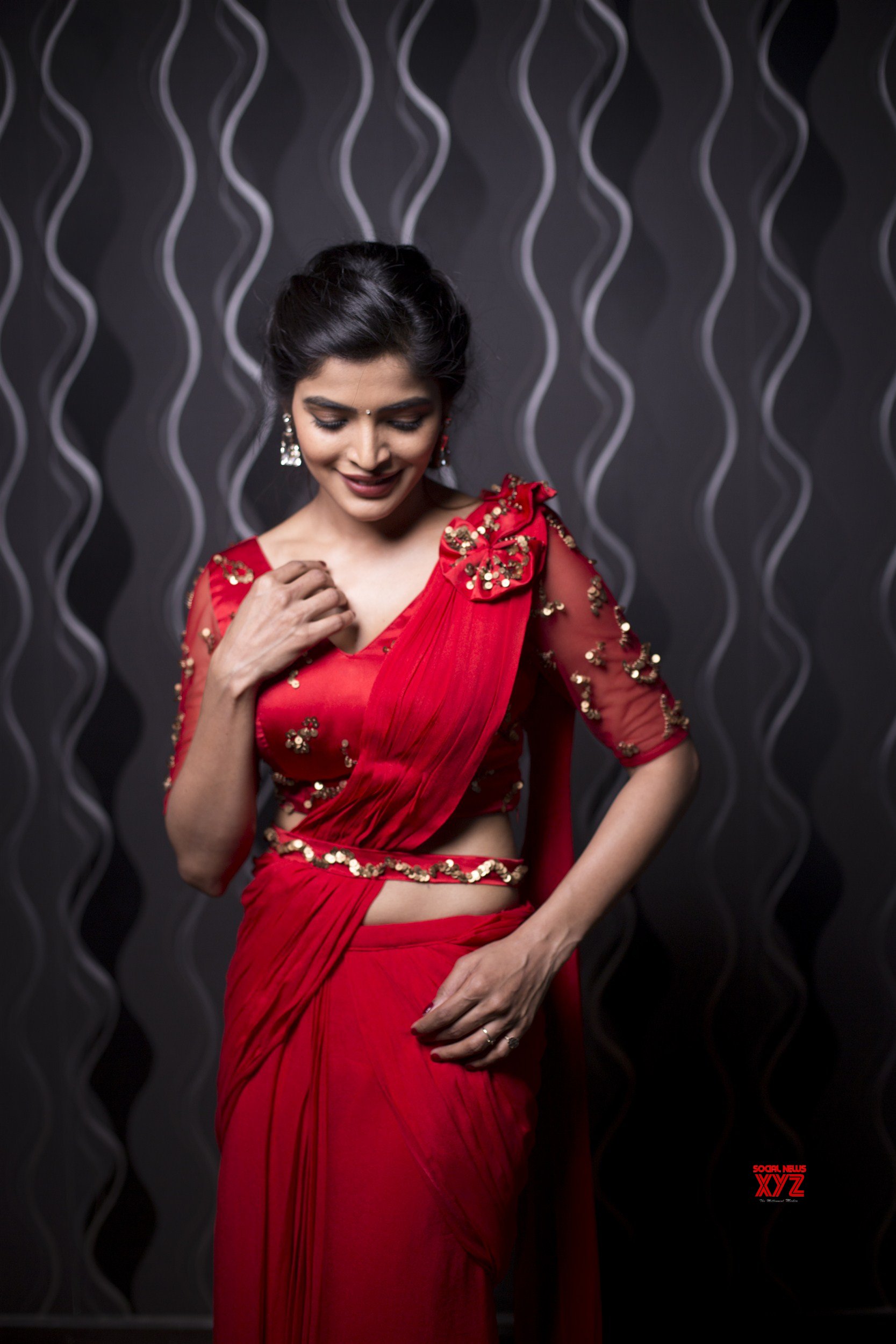 Actress Sanchitha Shetty Radiant In Red Stills - Social News XYZ