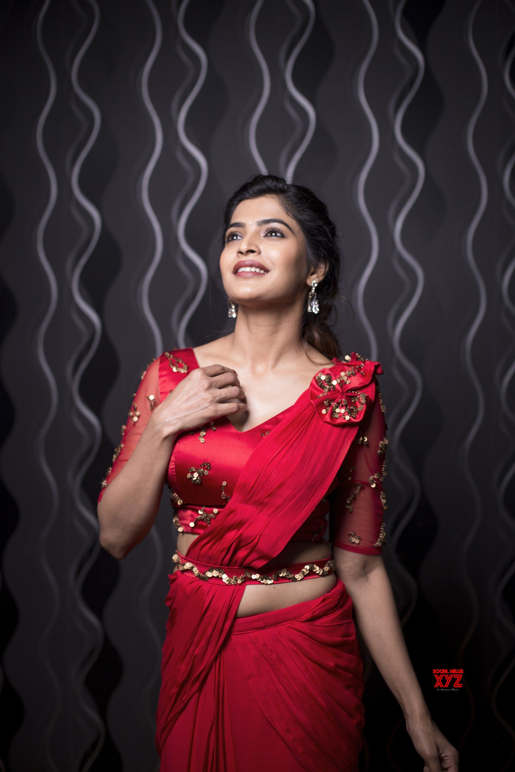 Actress Sanchitha Shetty Radiant In Red Stills - Social News XYZ