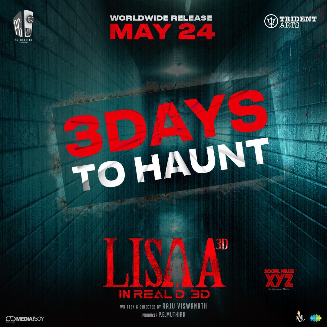 Anjali's Lisaa Movie 3 Days To Go Poster - Social News XYZ