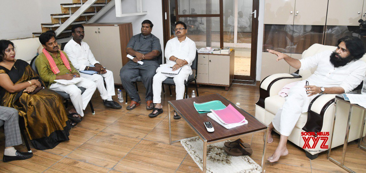 JanaSena Chief Pawan Kalyan Interaction With Guntur District Leaders Gallery - Social News XYZ