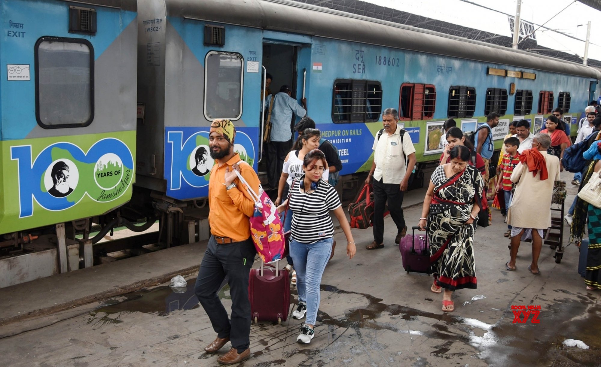 Howrah: Steel Express with pictorial depictions of Tata Steel's journey ...
