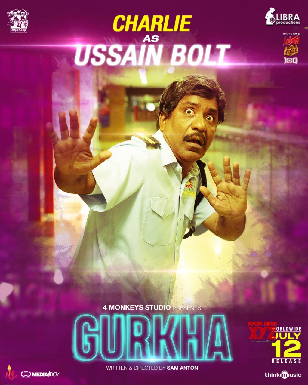 Yogi Babu's Gurkha Movie Characters Posters - Social News XYZ