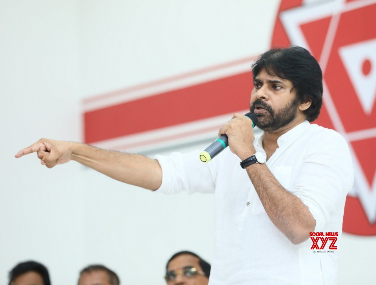 JanaSena Chief Pawan Kalyan's Kakinada Parliament Meeting Gallery - Social News XYZ