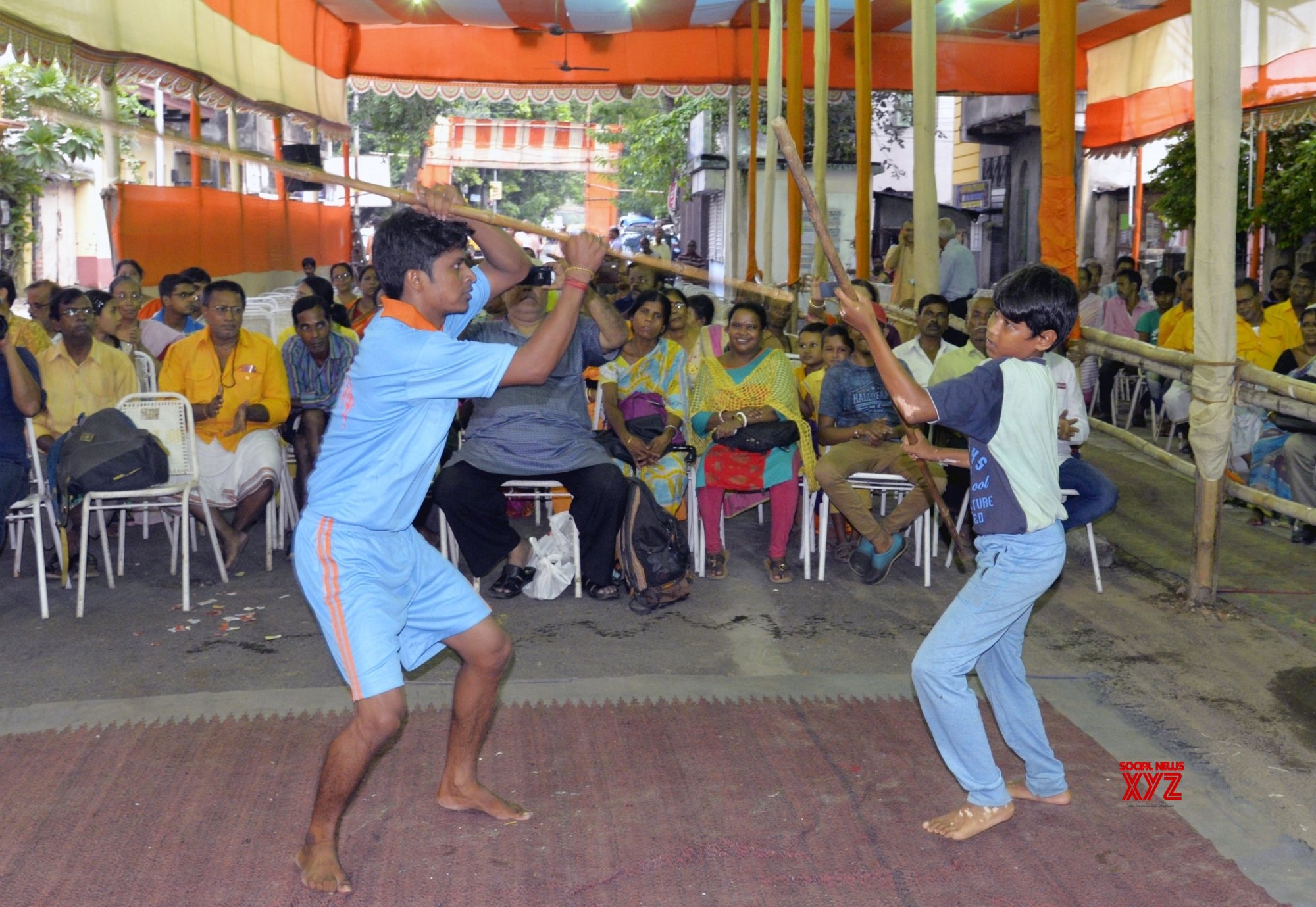 Kolkata: People participate in 'Lathi Khela' #Gallery - Social News XYZ