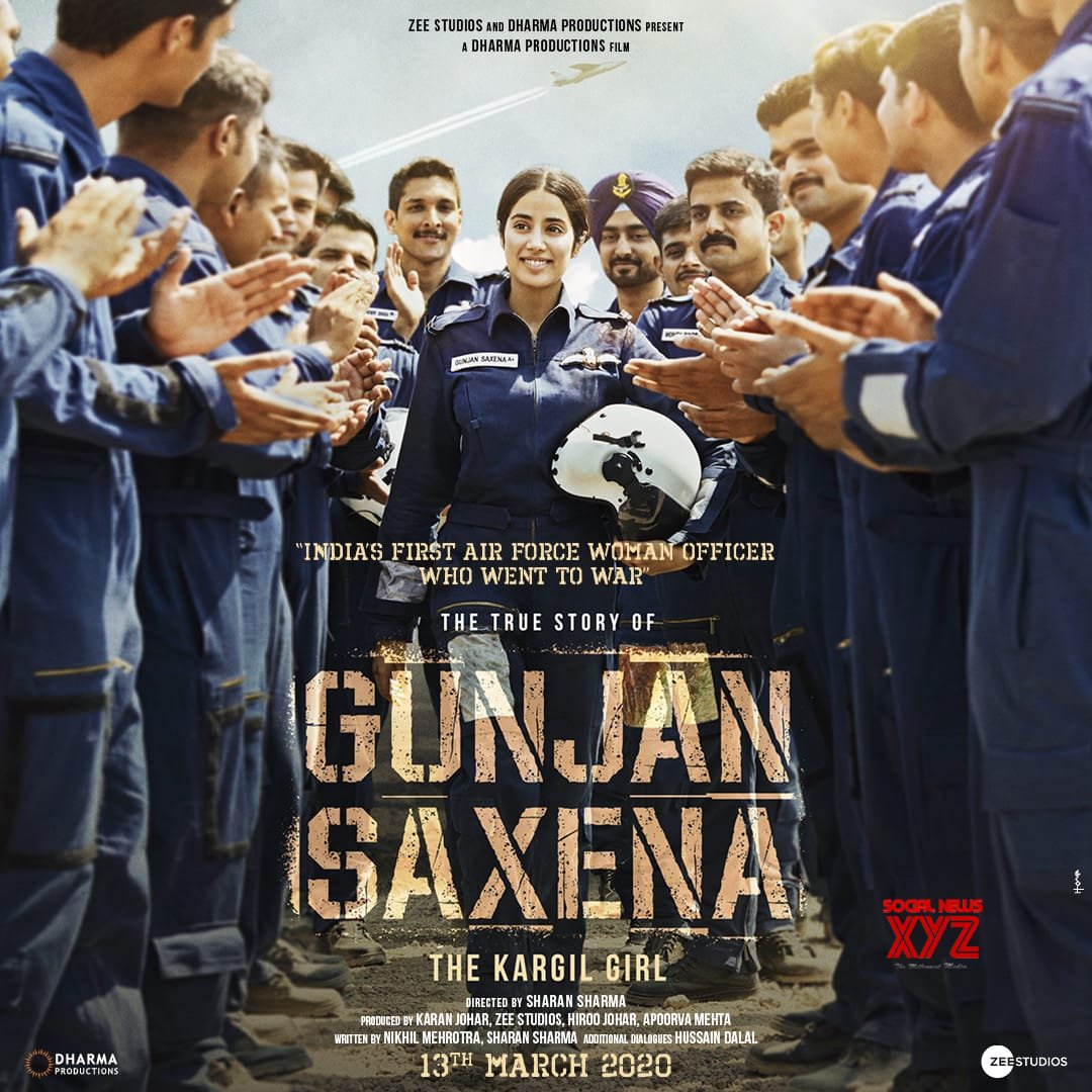 Janhvi Kapoor's Gunjan Saxena Movie First Look Posters - Social News XYZ