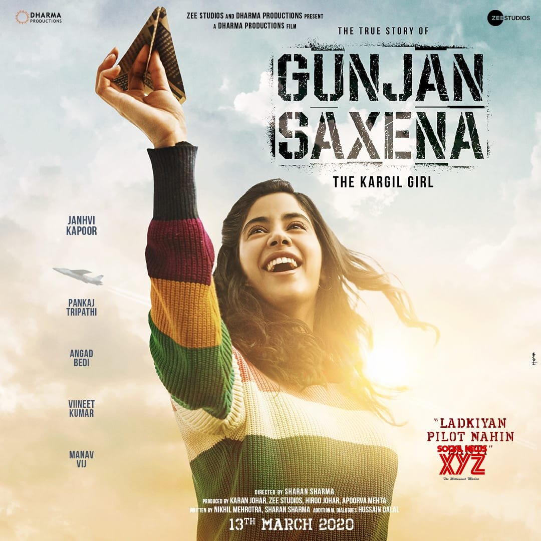 Janhvi Kapoor's Gunjan Saxena Movie First Look Posters - Social News XYZ