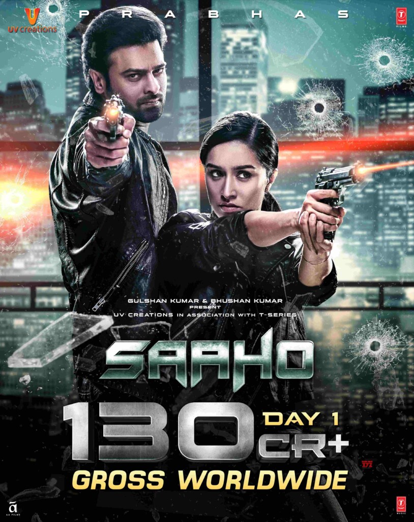 Saaho Movie On Day One Collects 130 Crores Gross Super HD Posters ...