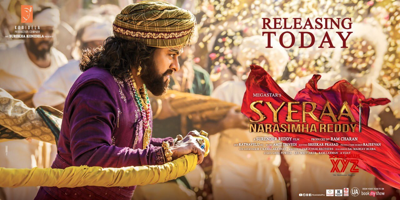 Sye Raa Narasimha Reddy Movie Releasing Today Poster - Social News XYZ