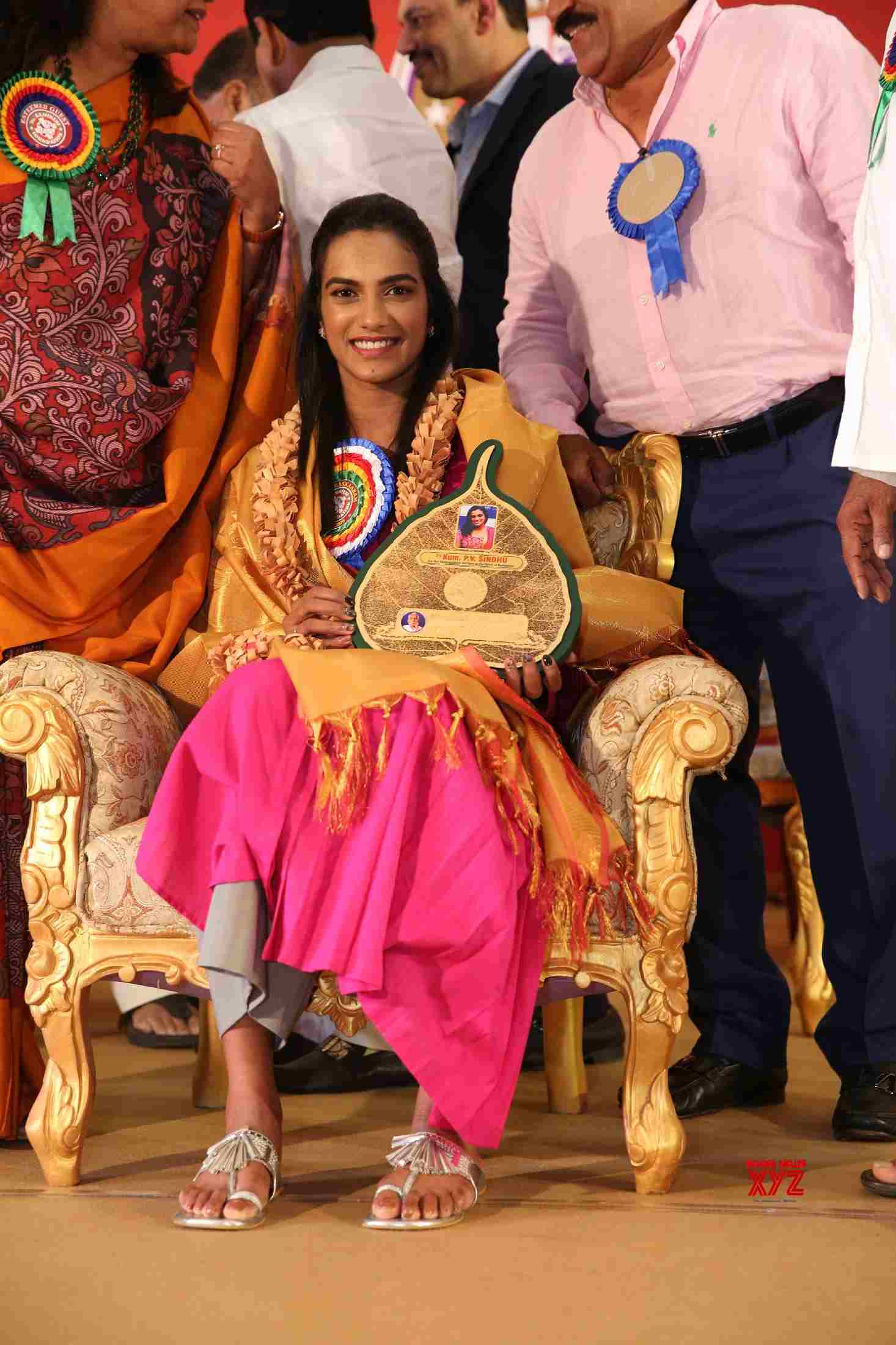 Badminton Champion P V Sindhu Felicitated By Dr Ramineni Foundation ...