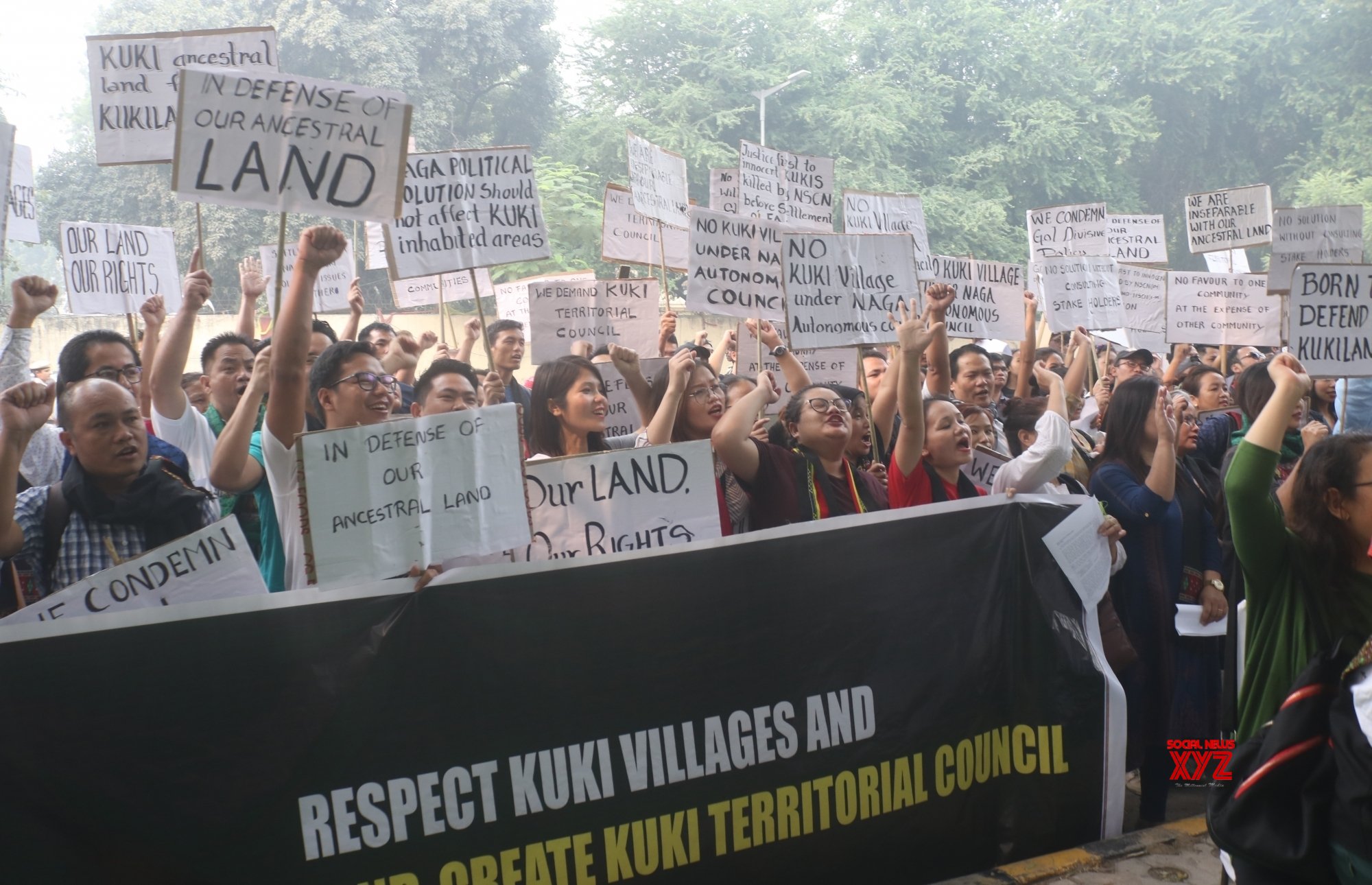 New Delhi: Kuki tribe's demonstration #Gallery - Social News XYZ