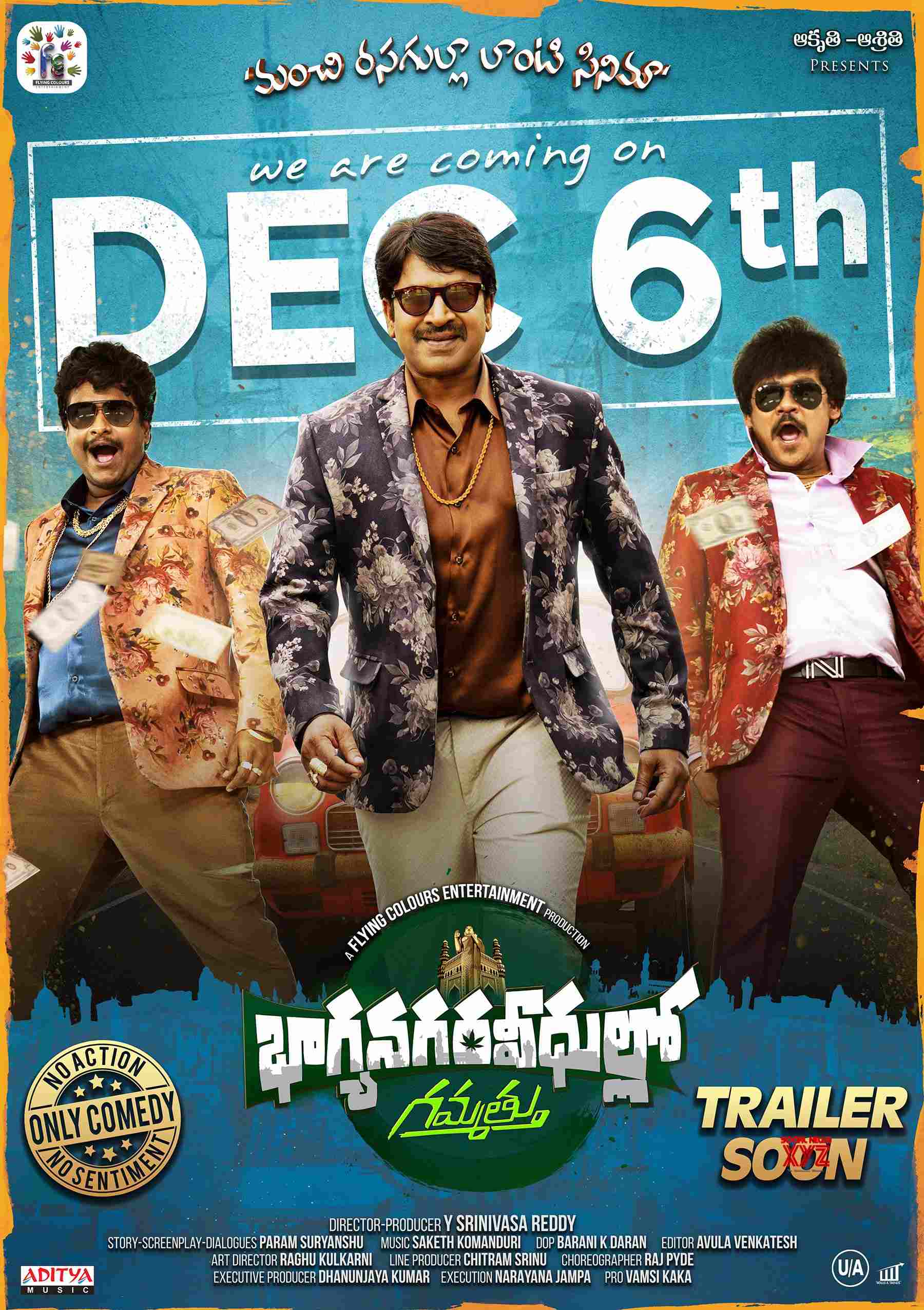 Srinivasa Reddy's Bhagya Nagara Veedullo Gammathu Movie Release Date HD ...